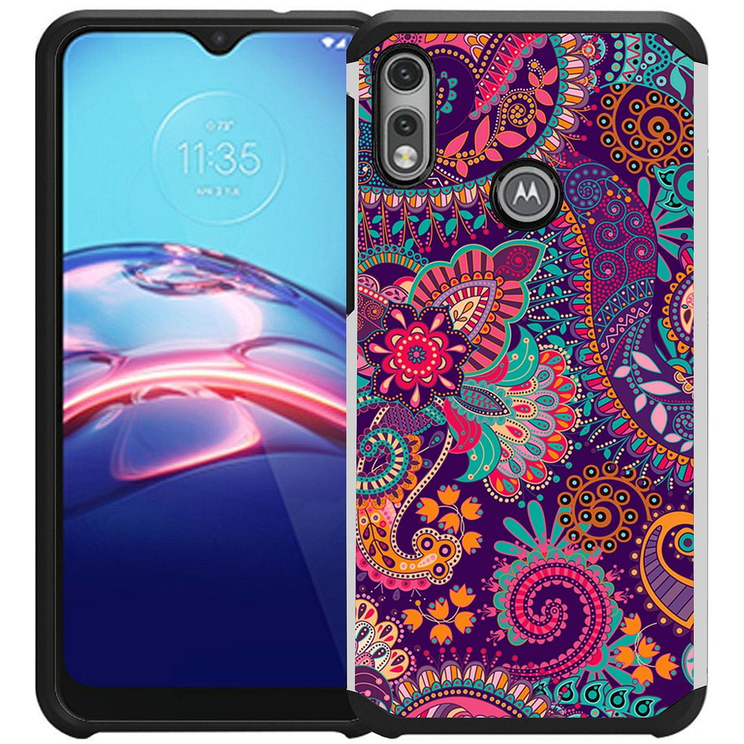 Motorola Moto E 2020 Case - Colorful Design Hybrid Armor Case ...