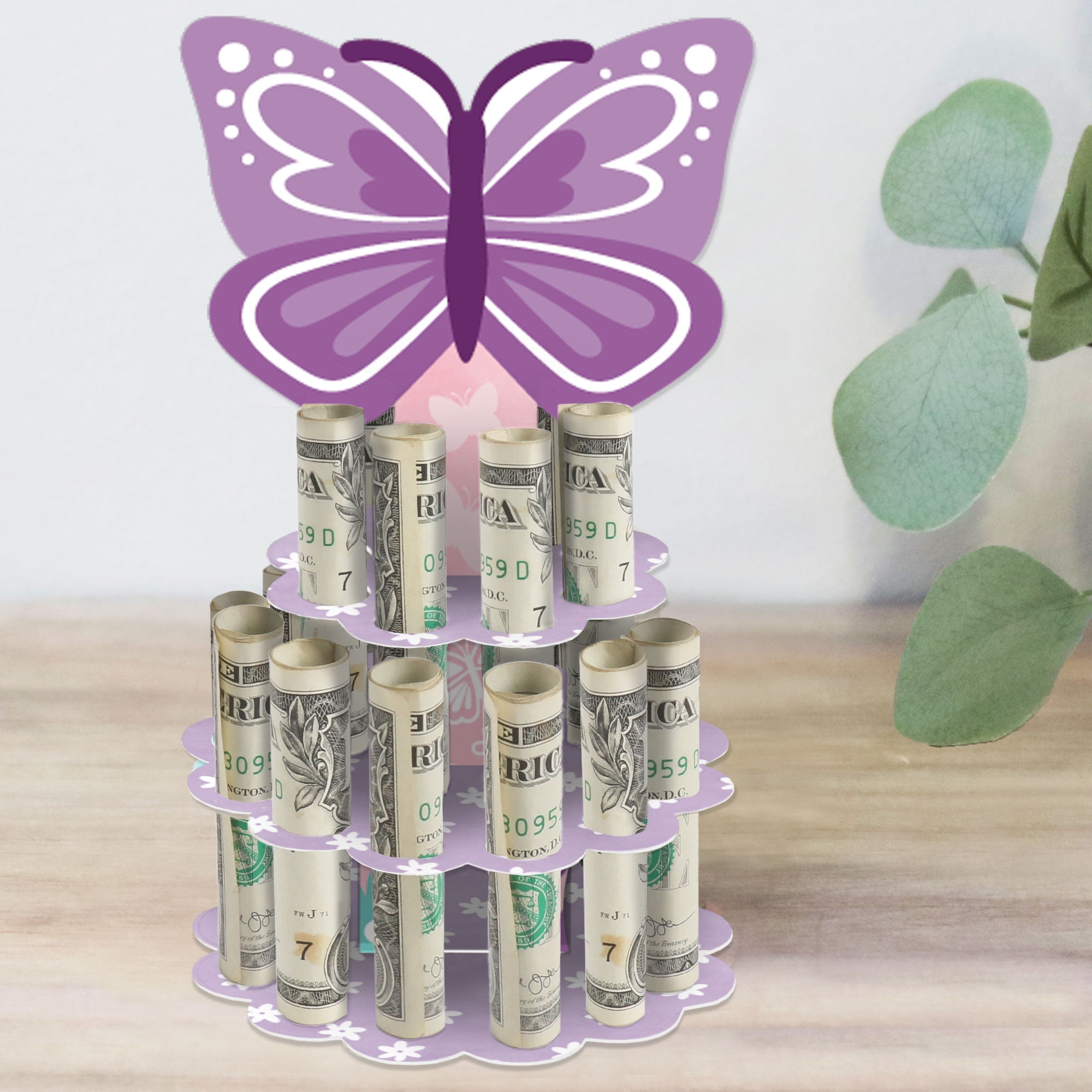 Big Dot of Happiness Beautiful Butterfly - DIY Birthday Party Money ...