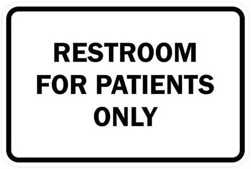 classic framed restrooms for patients sign (white) - small - Walmart.com