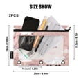 2 Pieces Pencil Bag Binder Pouches 3-Ring Page Turning Folder Pencil ...