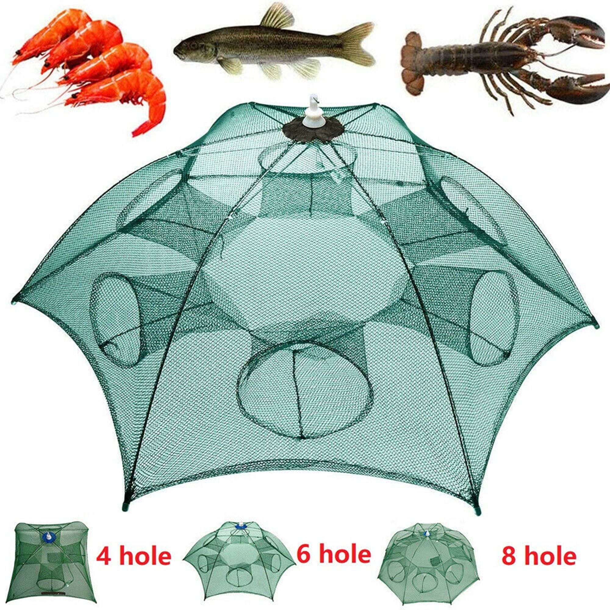 ALING 4/6/8/12 Holes Portable Fishing Net Automatic Folding ...