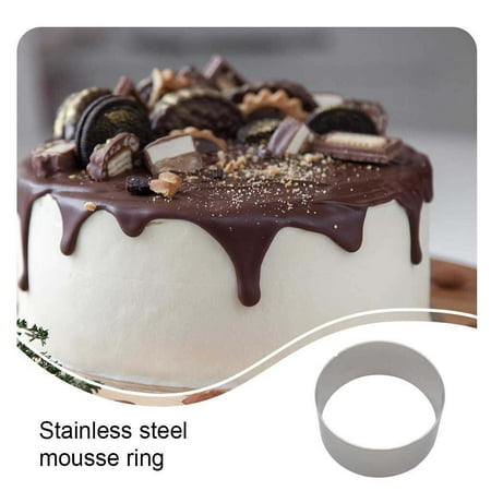 Mousse Ring Cake Mold Stainless Steel Round Self-Assembly Multi DIY ...