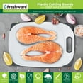 Freshware Plastic Cutting Boards Set of 3, Juice Grooves, Non-Porous ...