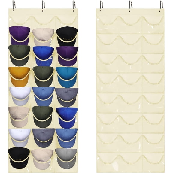 Hat Storage Holder with 3 Hooks Hat Organizer Racks for Baseball Caps ...