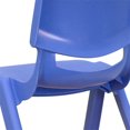BizChair 4 Pack Blue Plastic Stackable Indoor School Chair for Kids, 12 ...