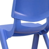 BizChair 4 Pack Blue Plastic Stackable Indoor School Chair for Kids, 12 ...