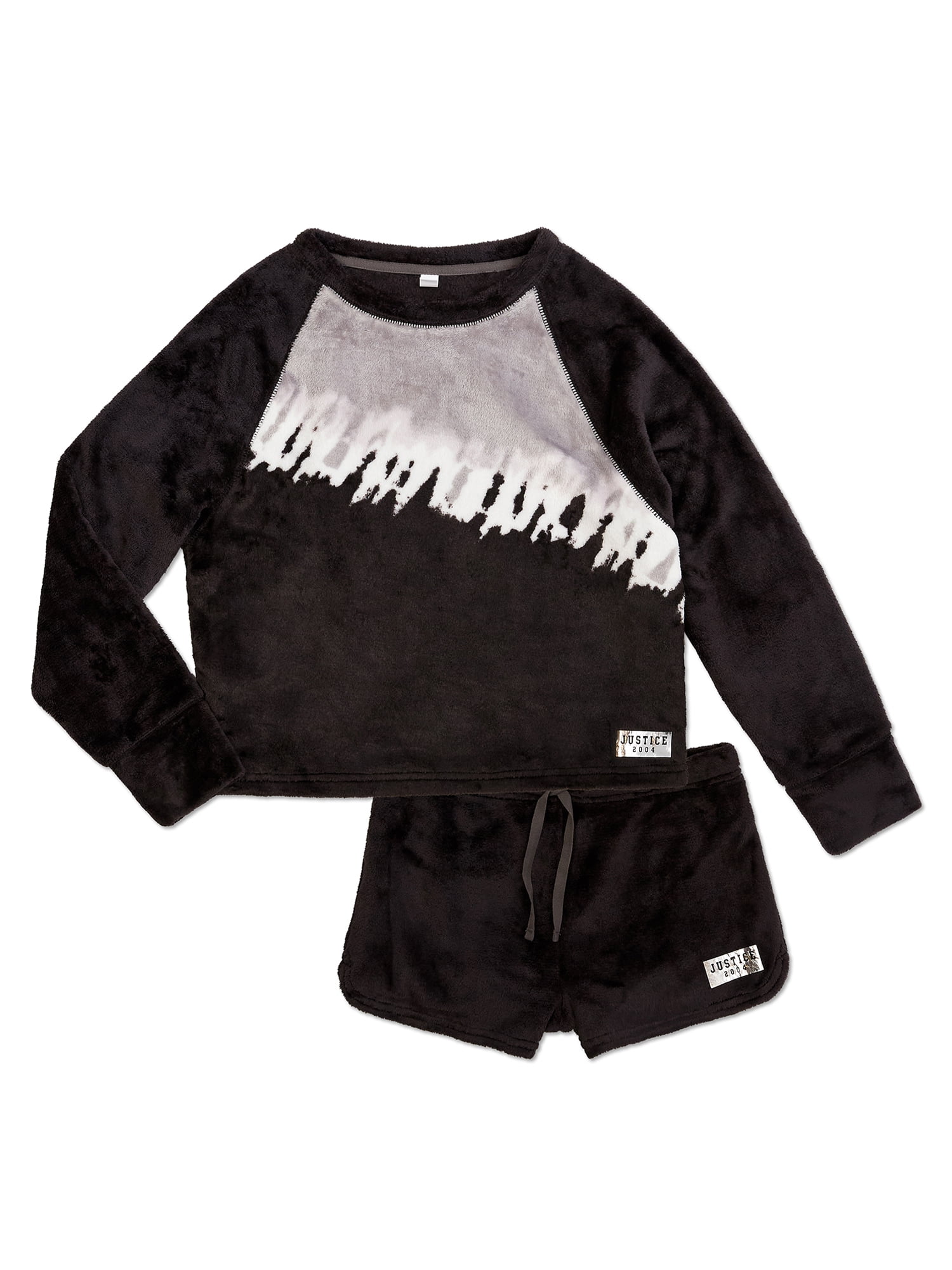 Justice - Justice Girls Long Sleeve Top and Sleep Short 2-piece Pajama ...