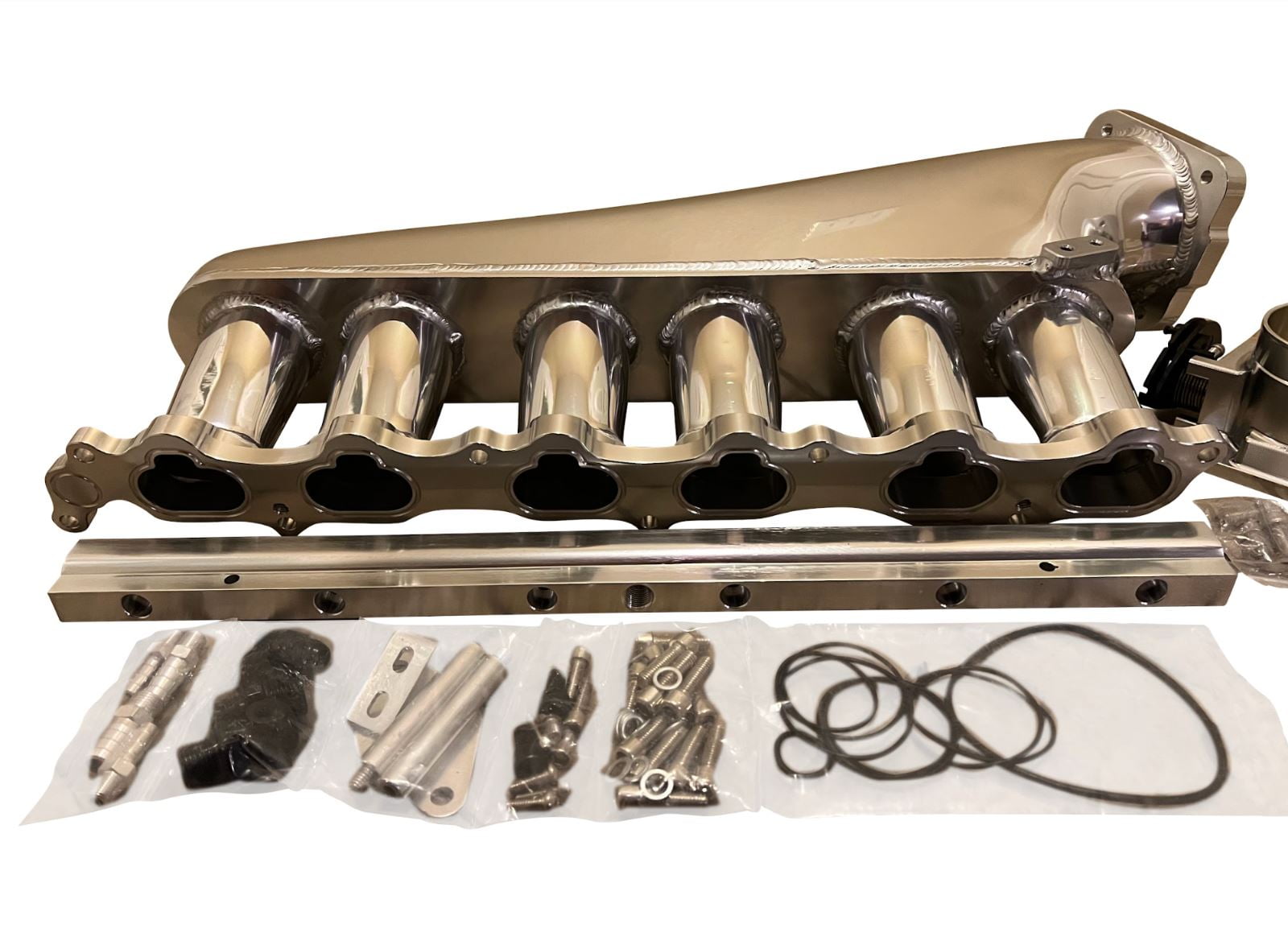 Buy 2JZ GE Billet Intake Manifold Fuel Rail Throttle Body 90mm TB Supra ...