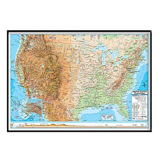 Universal Map 16167 United States Advanced Physical Mounted & Black ...