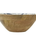 DecMode 9", 7"W Handmade Round Nesting Blue Mango Wood Decorative Bowl ...