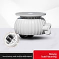 4PCS White Universal Furniture Caster Wheels with Brake, Mute Non-Punch ...