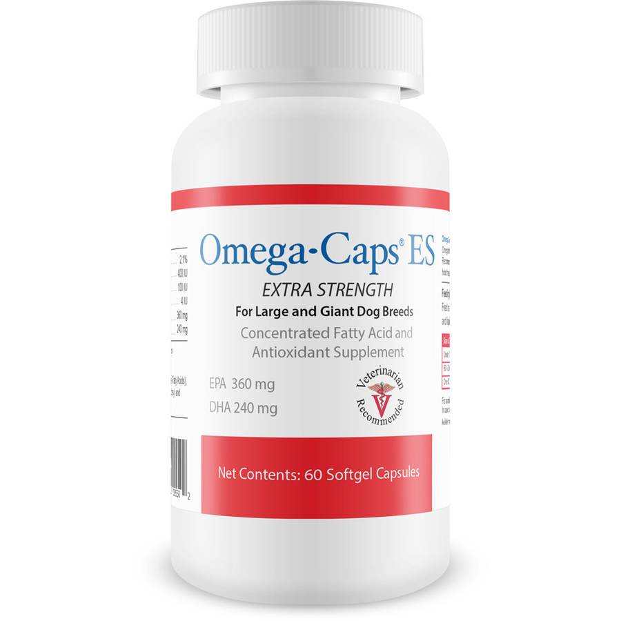 Omega-Caps Extra Strength For Large and Giant Dogs Soft Gels, 60-Count ...