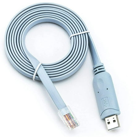 Cisco Compatible Console Cable, 6ft, FTDI USB to RJ45 Console Cable ...