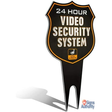 Warning Premises Protected By 24 Hour Video Surveillance Sign, 24x24 ...