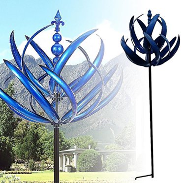 8ft Large Galvanized Windmill, Metal Yard Garden Decor for Outdoors ...