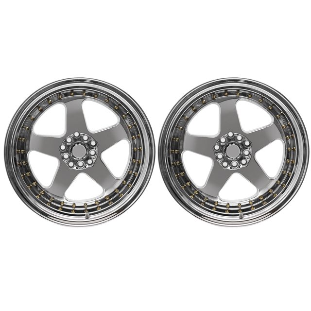 Ikon Motorsports (2) 18X10 +30 5X100 / 5X114.3 Step Lip 5 Spoke Wheels ...