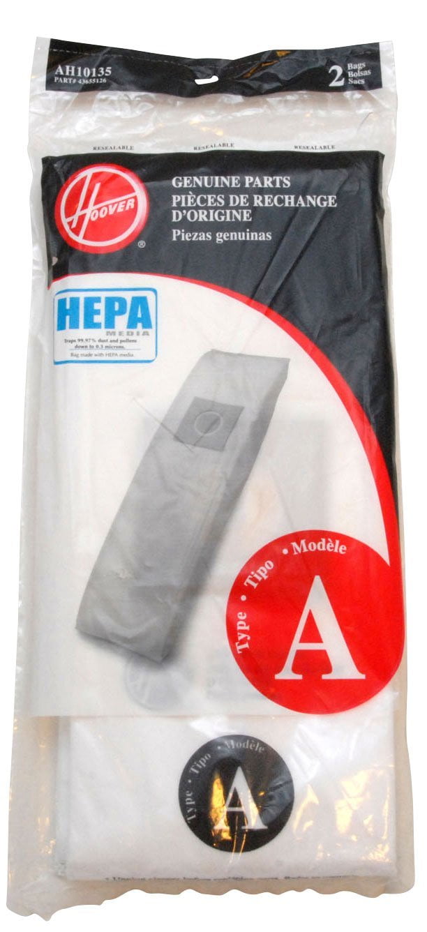 Type A HEPA Bag (2-Pack), AH10135, HEPA BAG By Hoover - Walmart.com