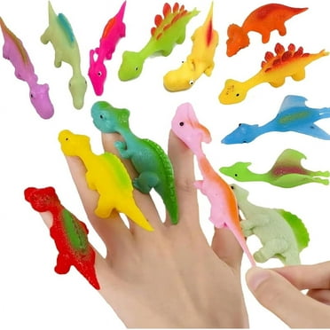 10 Pcs Slingshot Chicken Flying Finger Toys - Stretchy Rubber Flick ...