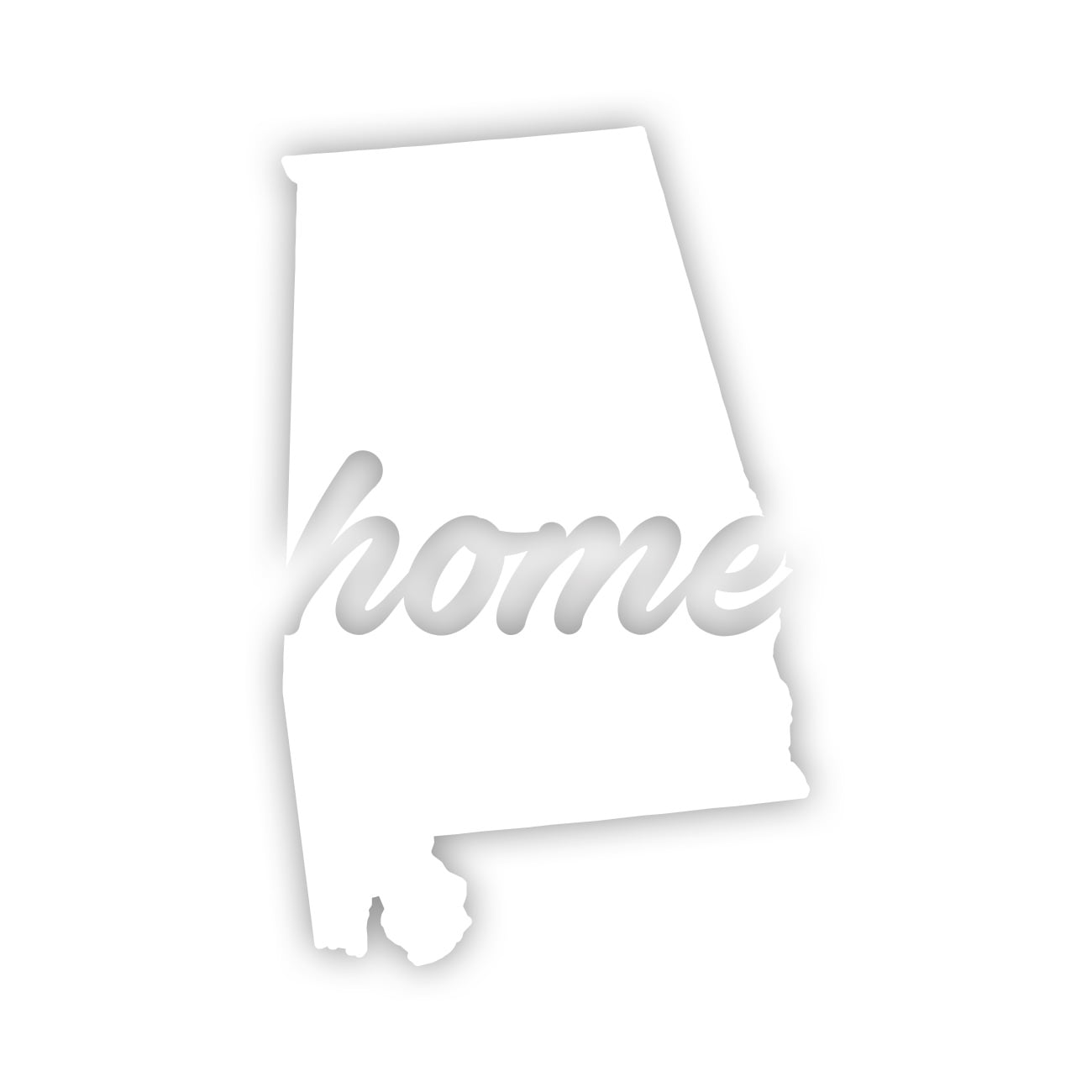 Alabama Home Sticker Decal Die Cut - Self Adhesive Vinyl - Weatherproof ...