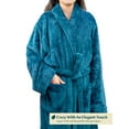 PAVILIA Premium Womens Plush Robe, Warm Fleece Sherpa Bathrobe, L/XL, Turquoise - Walmart.com