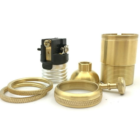 E26 E27 Lamp Holder Brass Shell Knob Room Porch Bedroom Double Ring ...