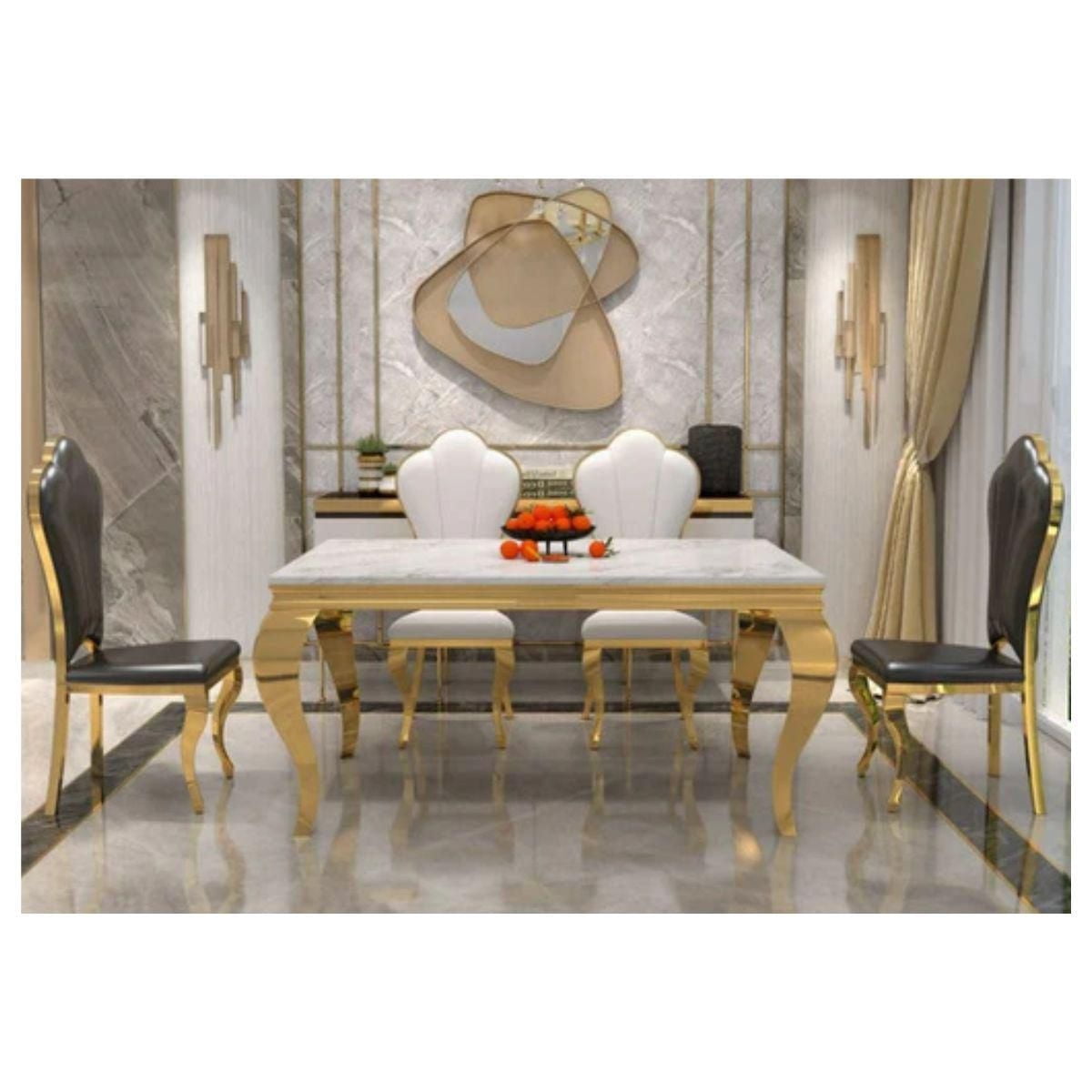 Click here for Take Me Home Furniture Elegant Dining Table For 6... prices