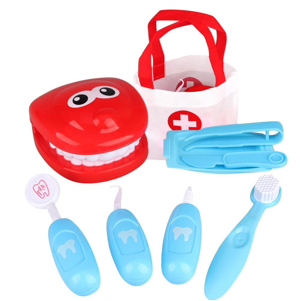 Firlar Kids Pretend Play Toy Dentist Check Teeth Model Set Kit ...