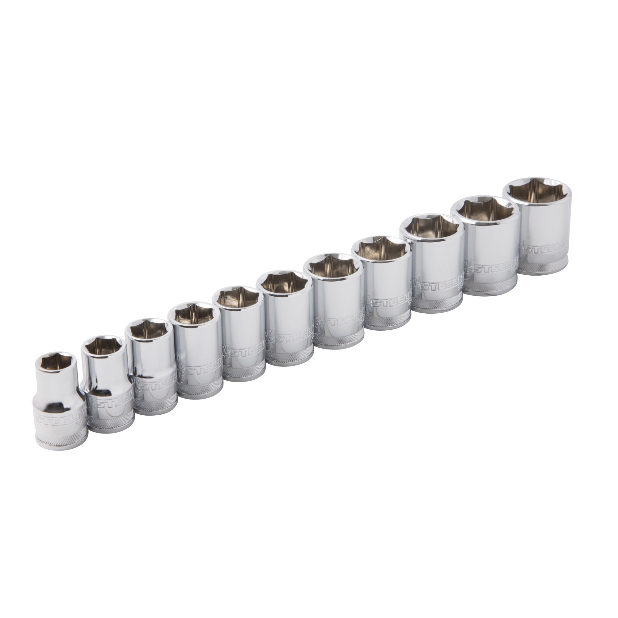 Steelman 11 Piece 3/8 in. Drive Metric 6 Point Chrome Socket Set 55469 ...