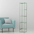 Design Ideas MeshWorks 5 Tier Metal Storage Shelving Unit Tower, Sage ...