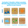 hand2mind Wooden Mindful Maze Set, Double Sided Breathing Boards (3 ...