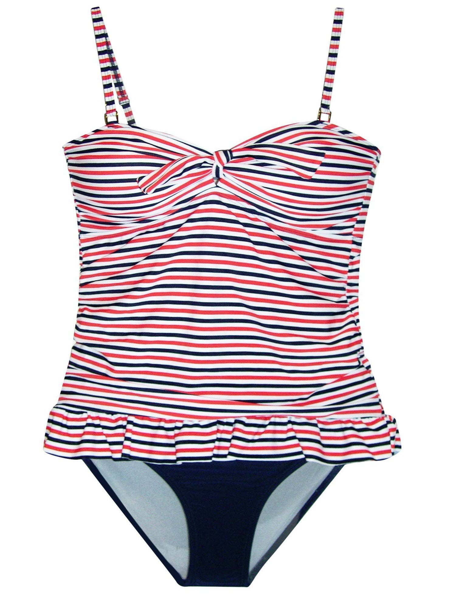 Marina West Women's Retro Ruffle Tankini Bikini Swimsuit Set - Walmart.com