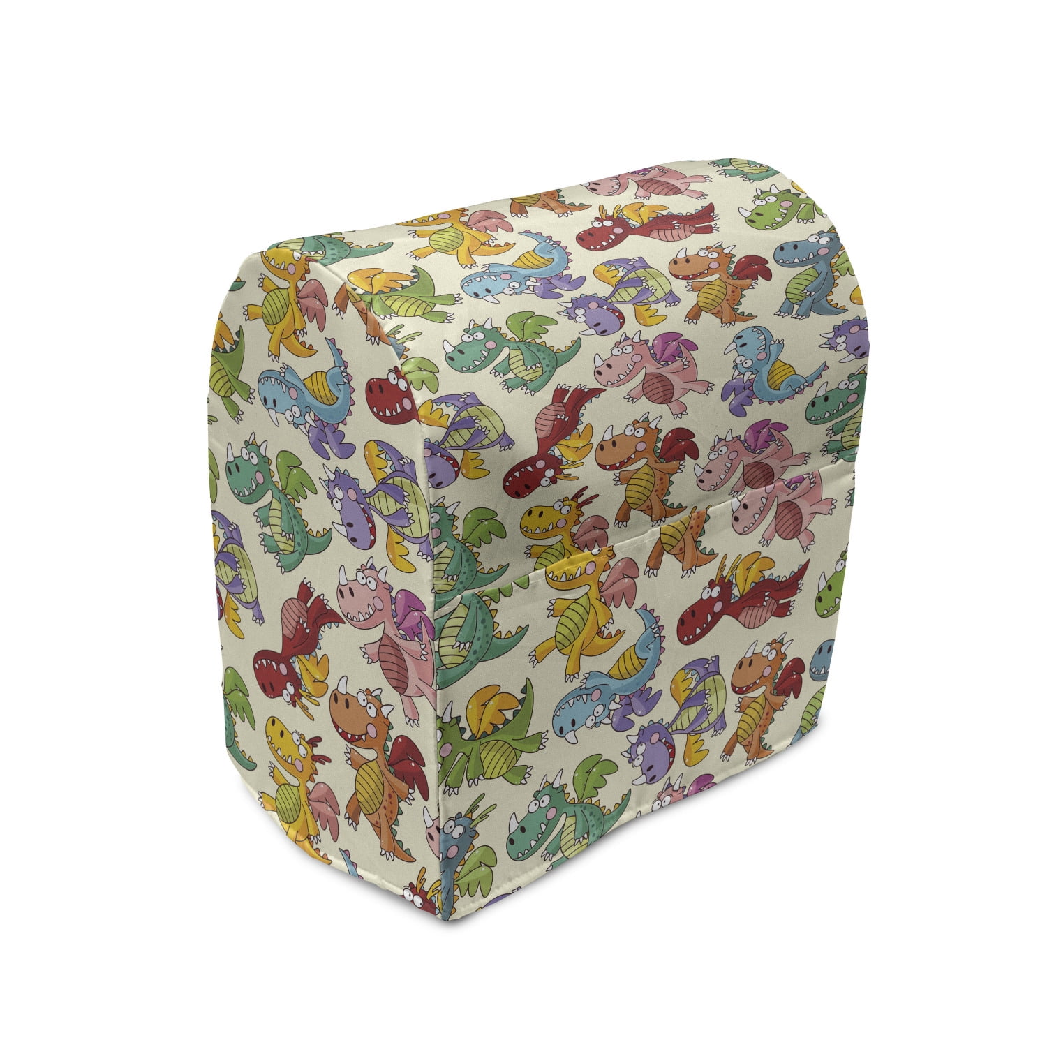 Dragon Stand Mixer Cover, Cartoon Dragons Silly Expressions Colorful ...