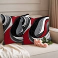 Abstract Twist Art Outdoor Throw Pillow Covers Set of 2, Black and Red ...