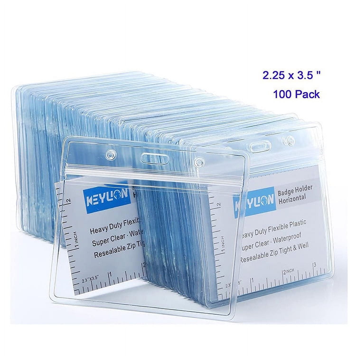 100 portatarjetas horizontales transparentes, portatarjetas de plástico ...