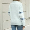 Fair Isle Sweater for Women Snowflake Fashion High Neck Fair Isle ...