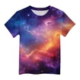 Girls Graphic T Shirts with Celestial Star Print Casual Short Sleeve ...