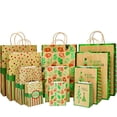 Christmas Kraft-Like with Foil Gift Bags Assortment set(Heavy Duty), 12 ...