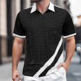 Afdoent Mens Polo Shirts Color Block Design Men Casual Loose And ...