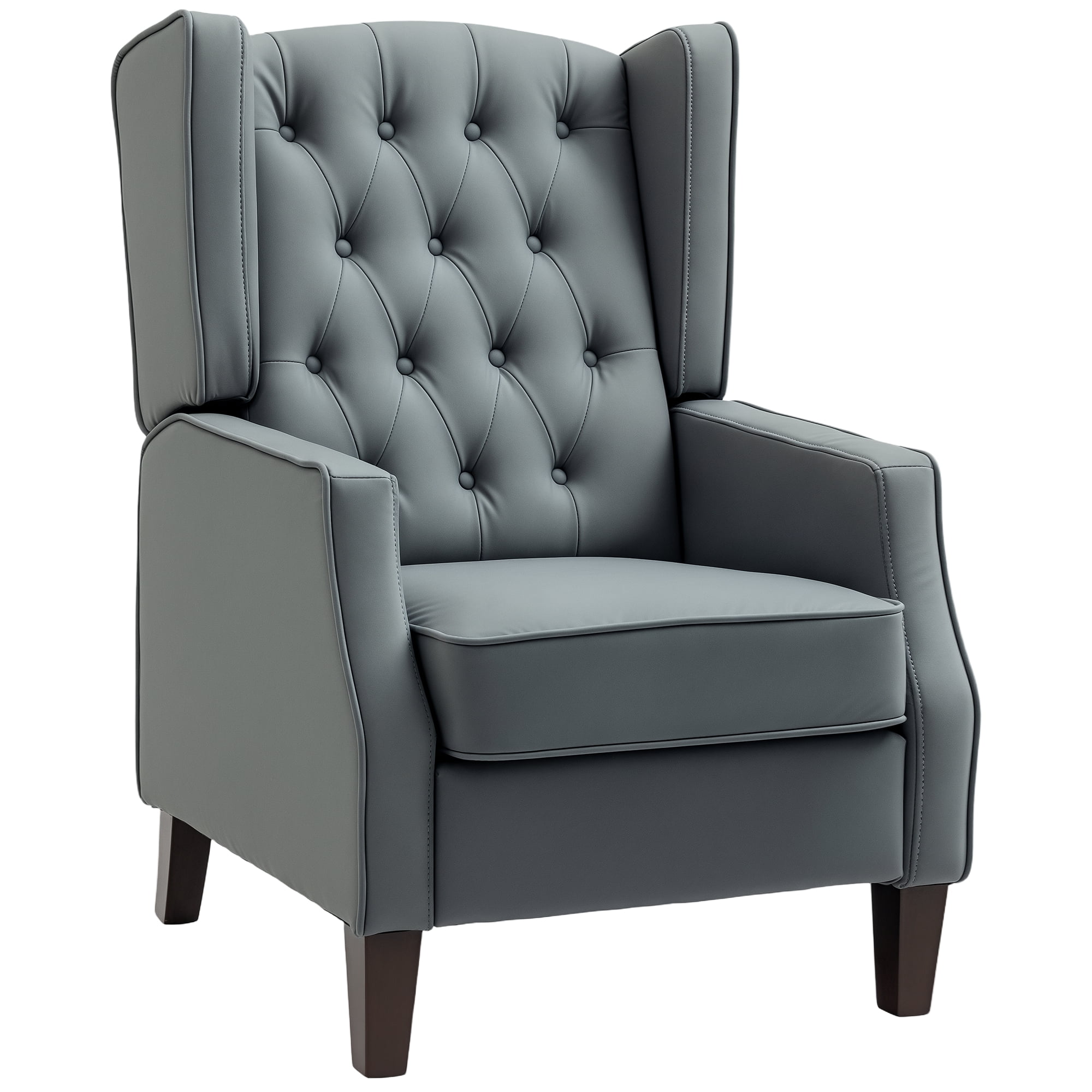 Click here for Homcom Button Tufted Accent Chair  Faux Leather Ar... prices