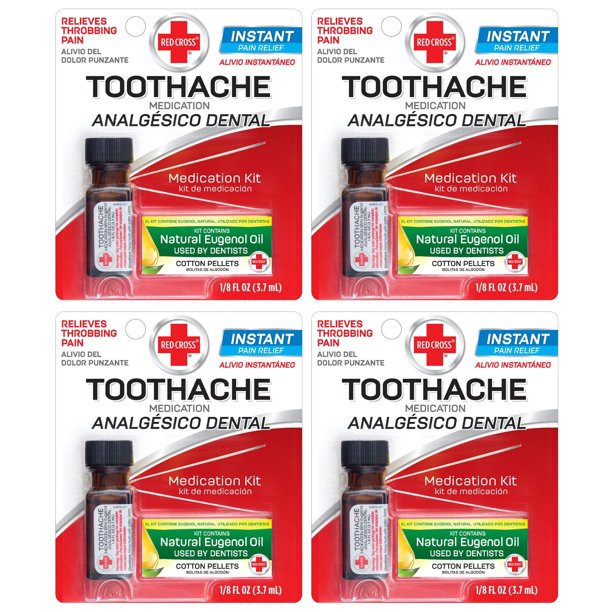 Red Cross Toothache Complete Medication Kit 0.12 oz Pack of 4 - Walmart.com