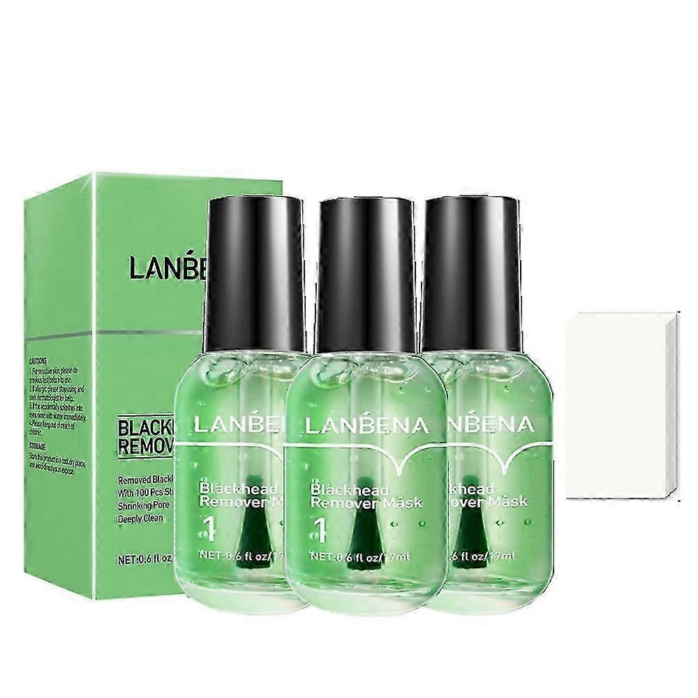 3 piezas de suero eliminador de puntos negros de LANBENA, mascarilla facial para eliminar puntos ...