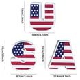 3Pcs USA Wooden Letter Decor,Red White Blue Flag Pattern Letter ...