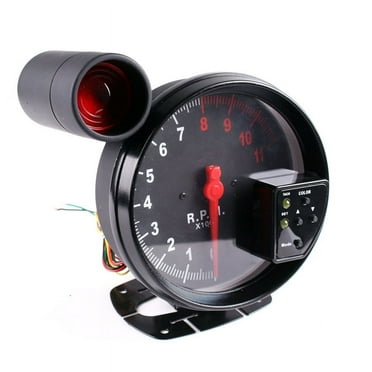 AJP Distributors JDM Sport 5" Black Face Analog Tachometer 11K RPM Tach ...