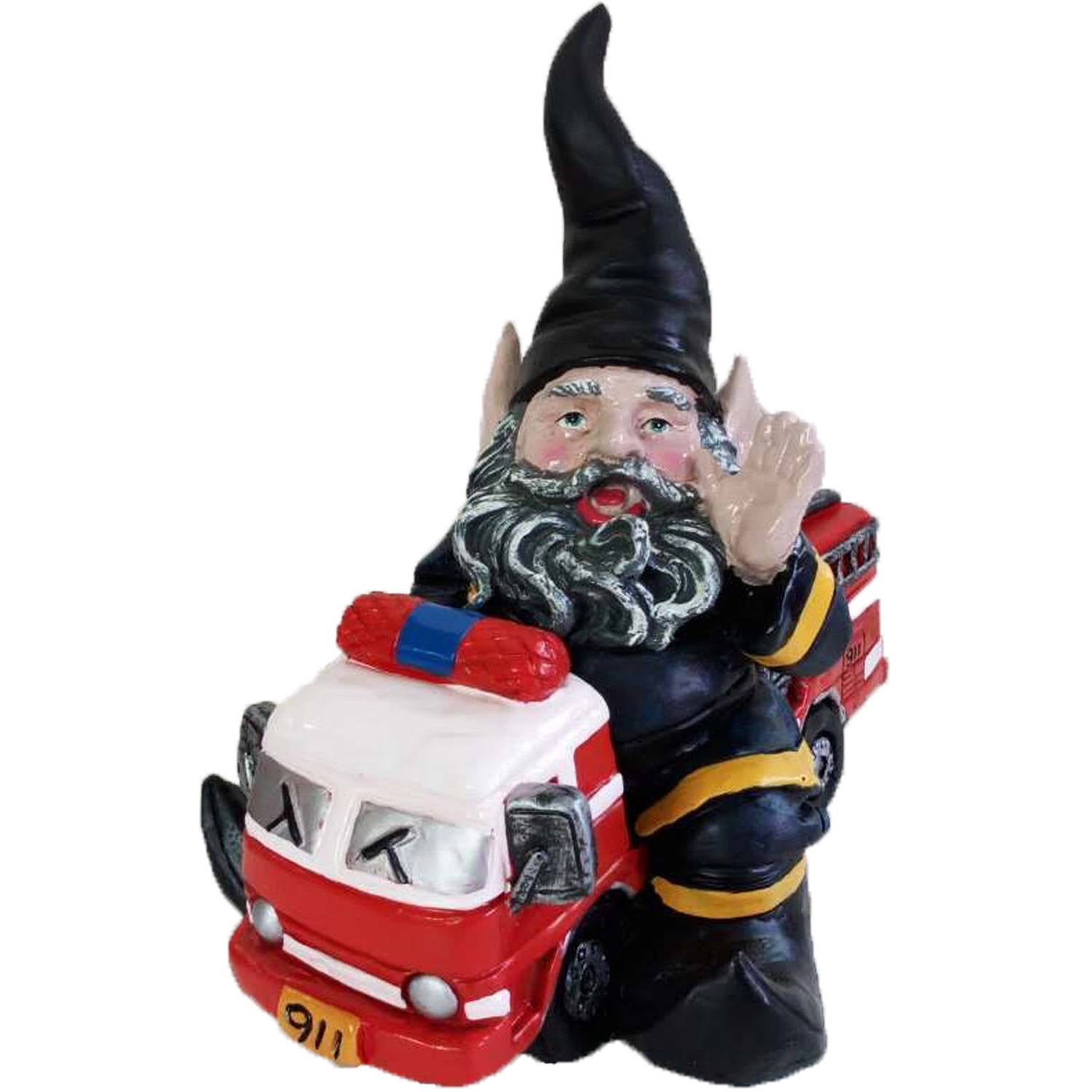 Nowaday Gnomes "Fireman the Gnome" Garden Gnome Firefighter in His Fire ...