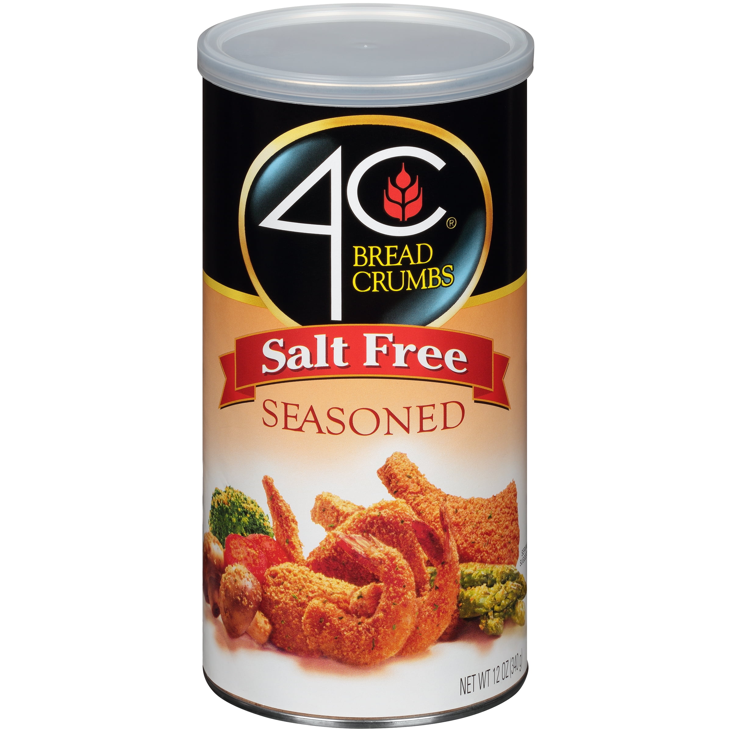 4C Salt Free Seasoned Bread Crumbs 12 Oz Canister - Walmart.com