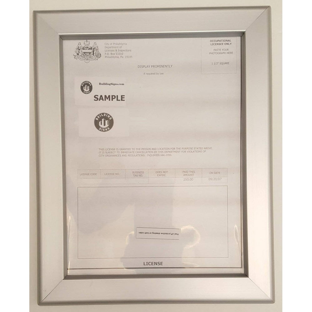 Business license frame PA 8.5x11 ( Heavy Duty ) - Walmart.com - Walmart.com
