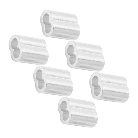 ANGGREK Double‑Hole Crimping Sleeves,Aluminum Ferrules,100Pcs M4 ...