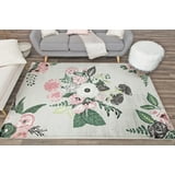 Rugs America Hanna VA40C Rose Garden Gray Floral Transitional Beige ...