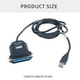 180cm USB to CN36 Parallel Port Cable, Male to Male Connector Data Link ...