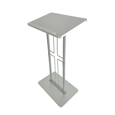 FixtureDisplays® Lectern, Pulpit, Podium for Floor, Cross Design, Steel ...